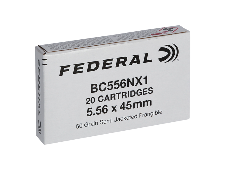 FEDERAL 5.56MM 50GR SEMI-JACKETED FRANGIBLE