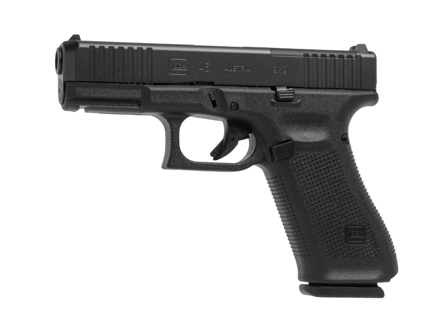 GLOCK 45MOS GEN5 9MM PISTOL BLACK, FRONT SERRATION